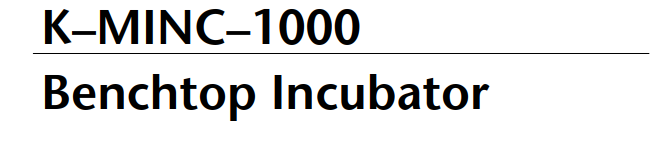Bench Top Incubator (K-MINC-1000) – BIOSORIN (PRIVATE) LIMITED